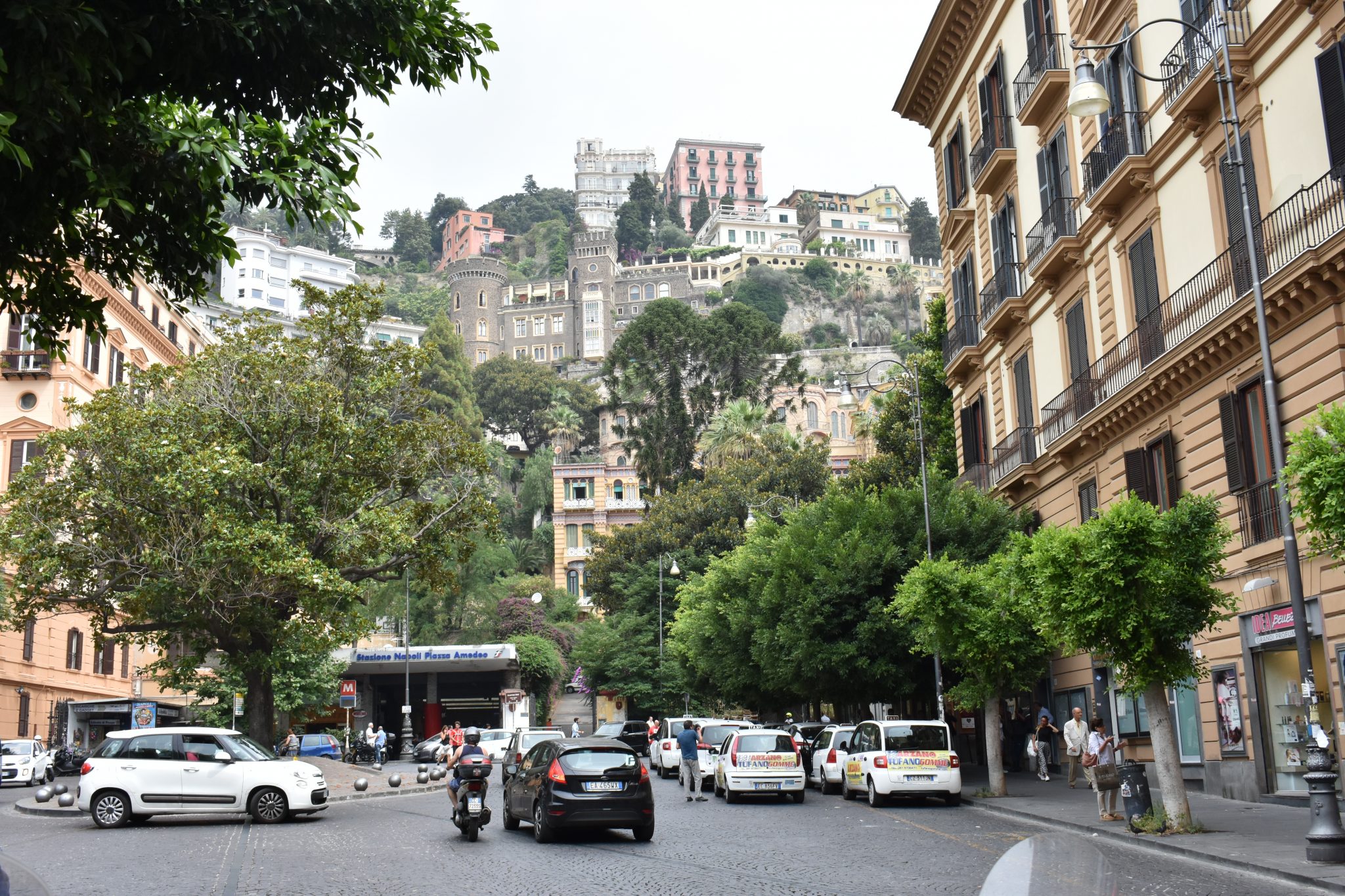 Roundabout in Naples for post on driving in Italy tips - Revealed Rome